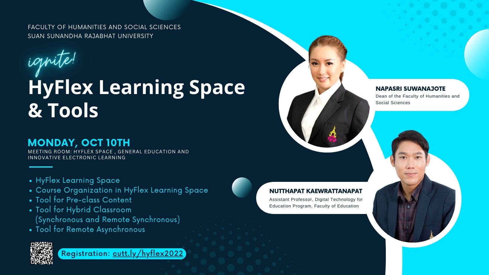 อบรม โครงการจัดการเรียนการสอนในรูปแบบ HyFlex Learning Space & Tools